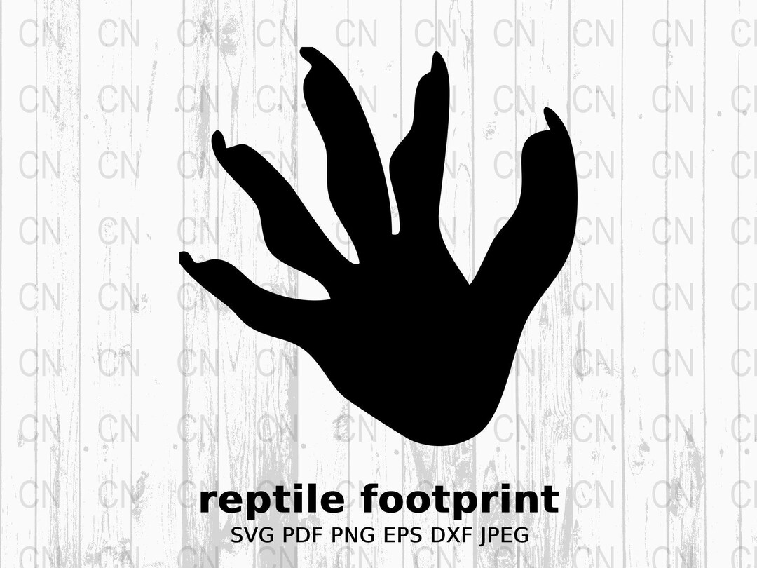 Reptile Footprint SVG, Animal Print Silhouette, Fossil Clipart ...