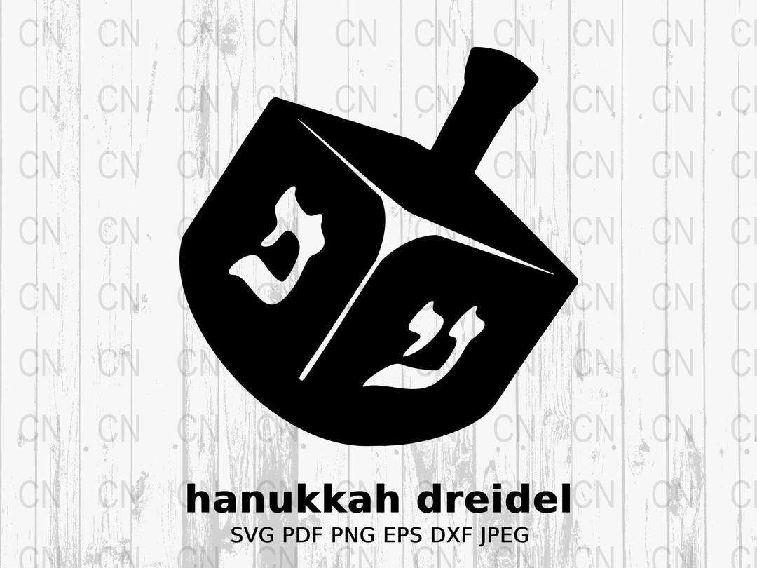 Hanukkah Dreidel SVG, Jewish Holiday Clipart, Hanukkah Symbol, Spinning ...