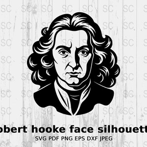 Robert Hooke Face Silhouette SVG, Scientist Portrait Clipart ...