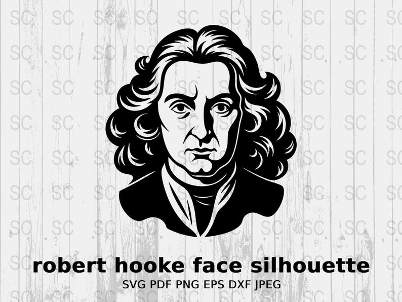 Robert Hooke Face Silhouette SVG, Scientist Portrait Clipart ...