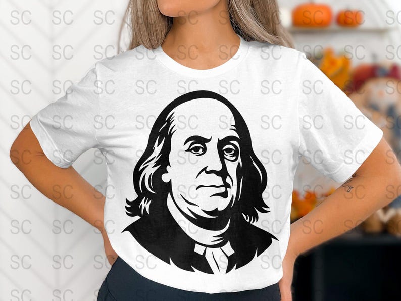 Benjamin Franklin SVG, Founding Father Clipart, Franklin Silhouette Cut ...