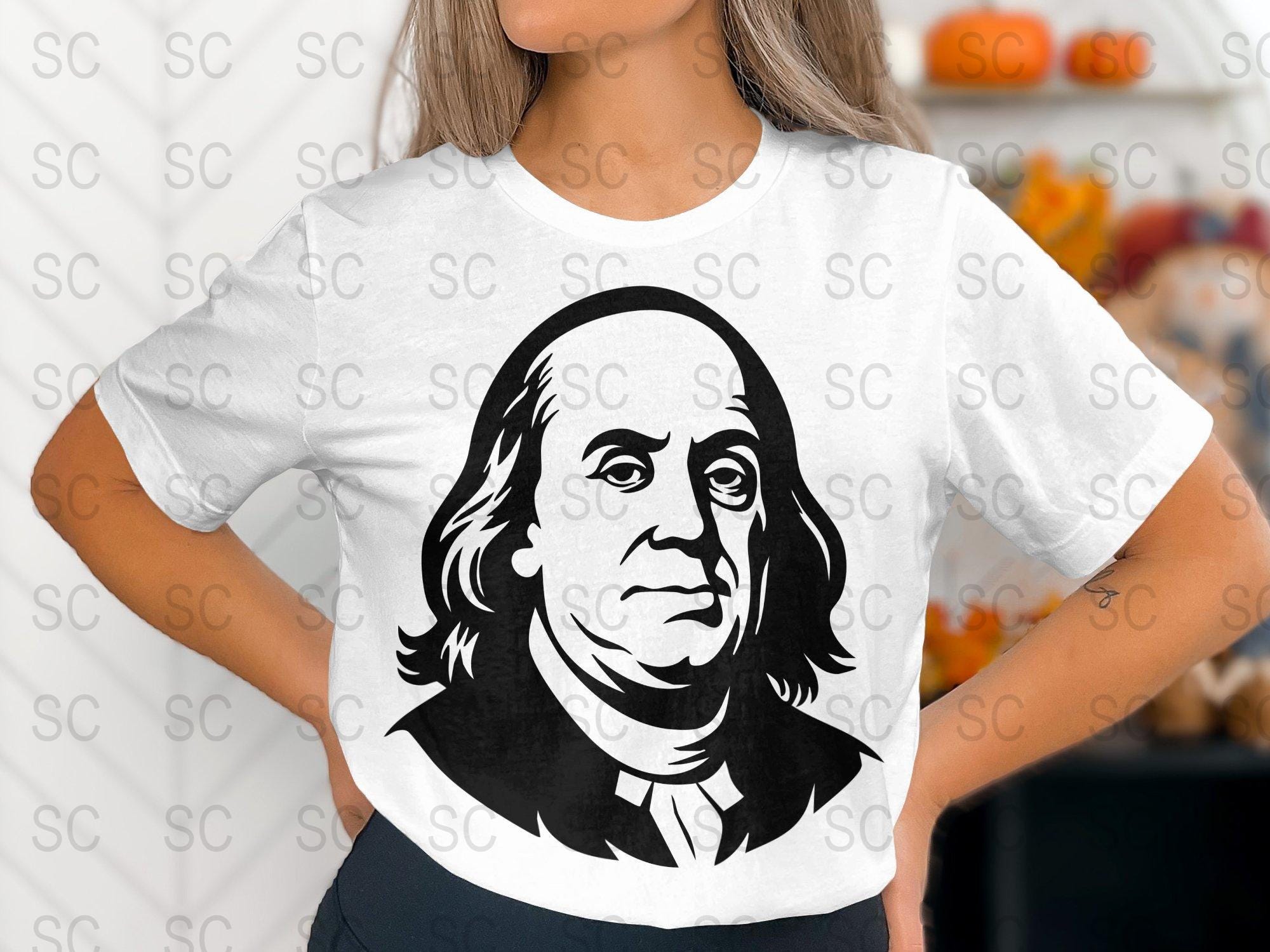 Benjamin Franklin SVG, Founding Father Clipart, Franklin Silhouette Cut ...
