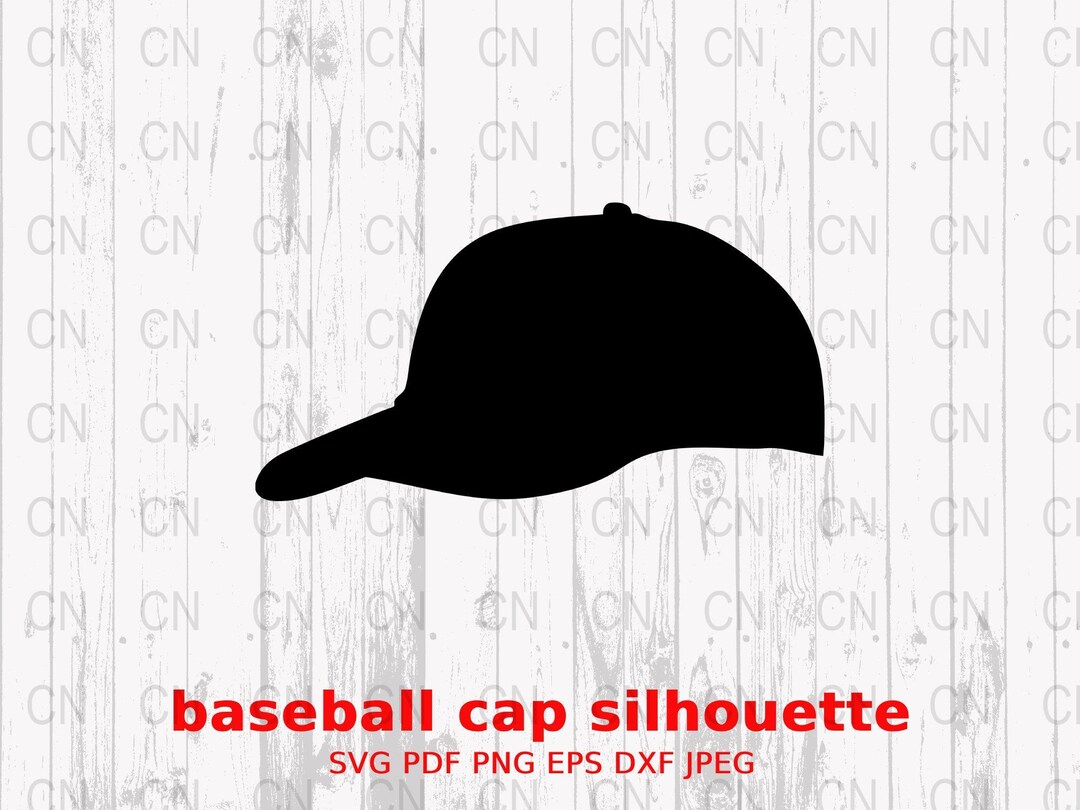 Baseball Cap Silhouette SVG, Hat Clipart, Sports Cap Vector, Digital ...