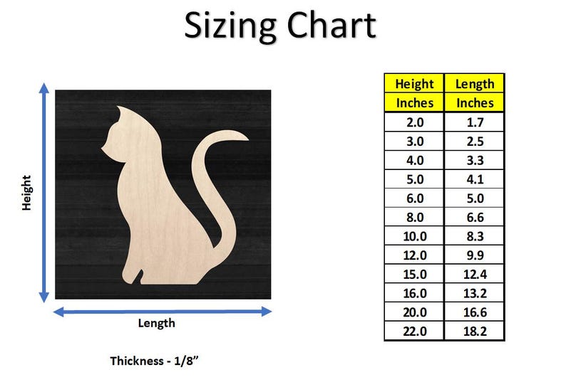 Seating Cat Shape Laser Cut Baltic Birch Plywood Shapes Unfinished Wood ...