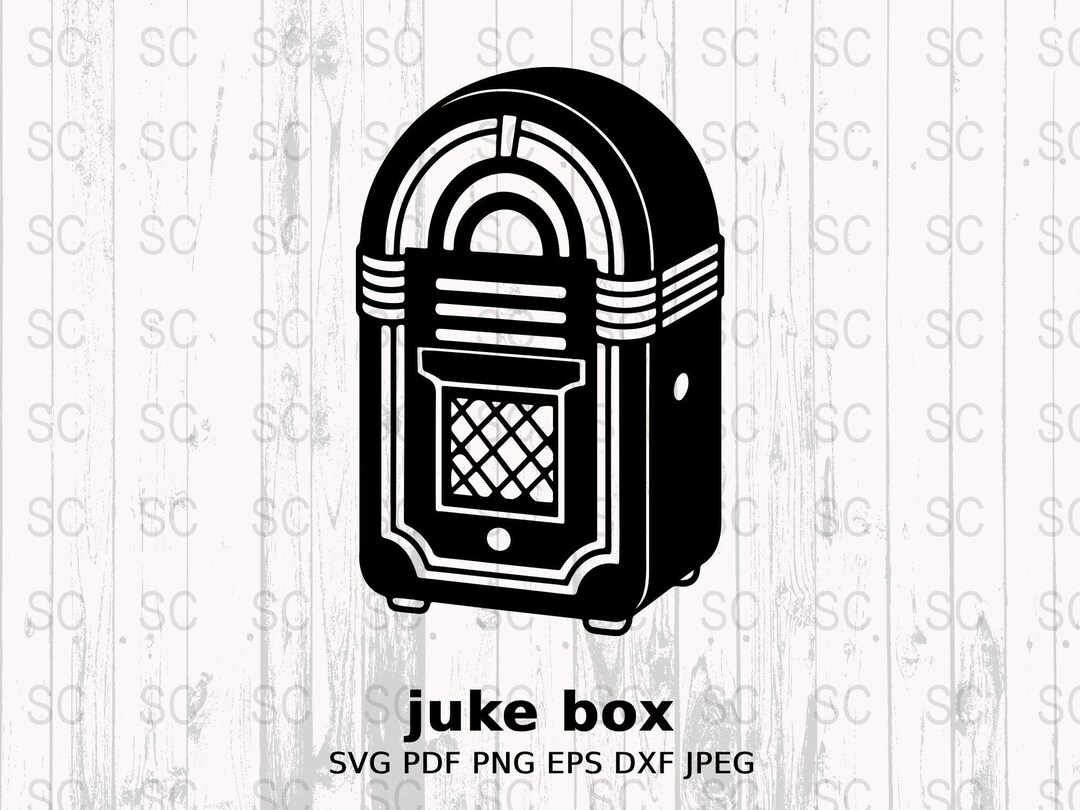 Jukebox SVG, Vintage Music Player Silhouette, Retro Sound Icon, Music ...