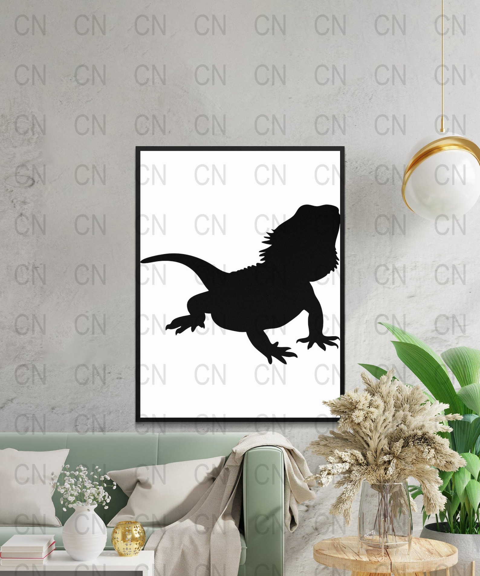 Bearded Dragon Silhouette Bearded Dragon Puffing Up Beard Silhouette