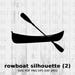 Rowboat Silhouette SVG, Small Boat Clipart, Watercraft Vector, Rowing ...