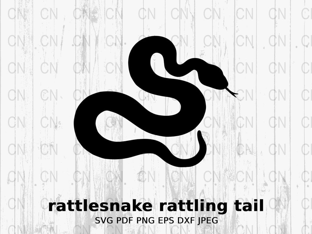 Rattlesnake Silhouette, Rattlesnake Rattling Tail Silhouette SVG, Snake ...
