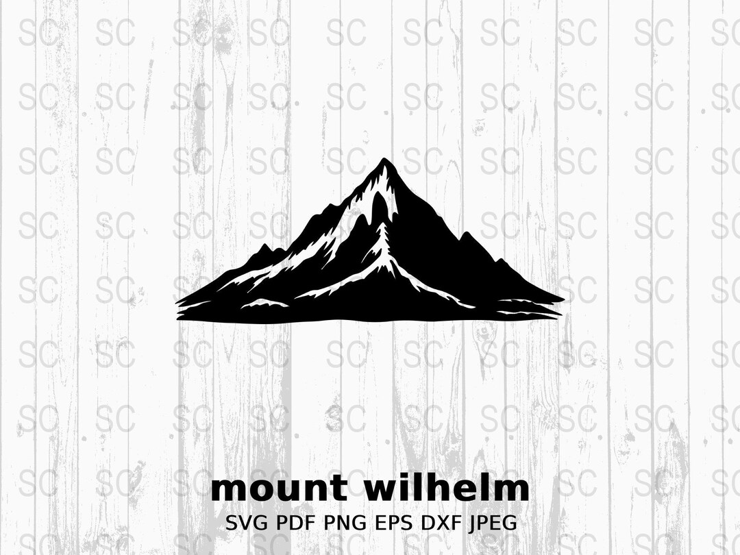 Mount Wilhelm Icon Silhouette SVG, Papua New Guinea Mountain Clipart ...