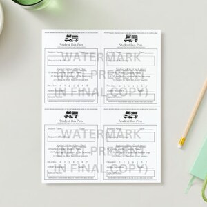 Student Bus Pass, for School Use, School Bus Pass, School Bus ...