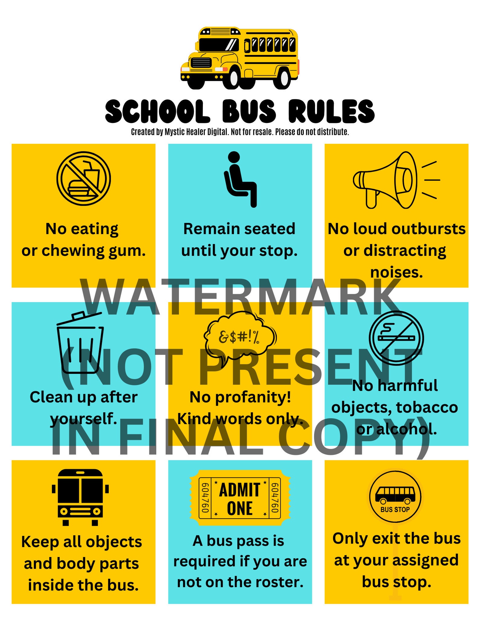 School Bus Rules, School Bus Drivers, School Bus Safety, Back to School ...