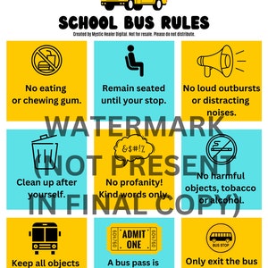 School Bus Rules, School Bus Drivers, School Bus Safety, Back to School ...