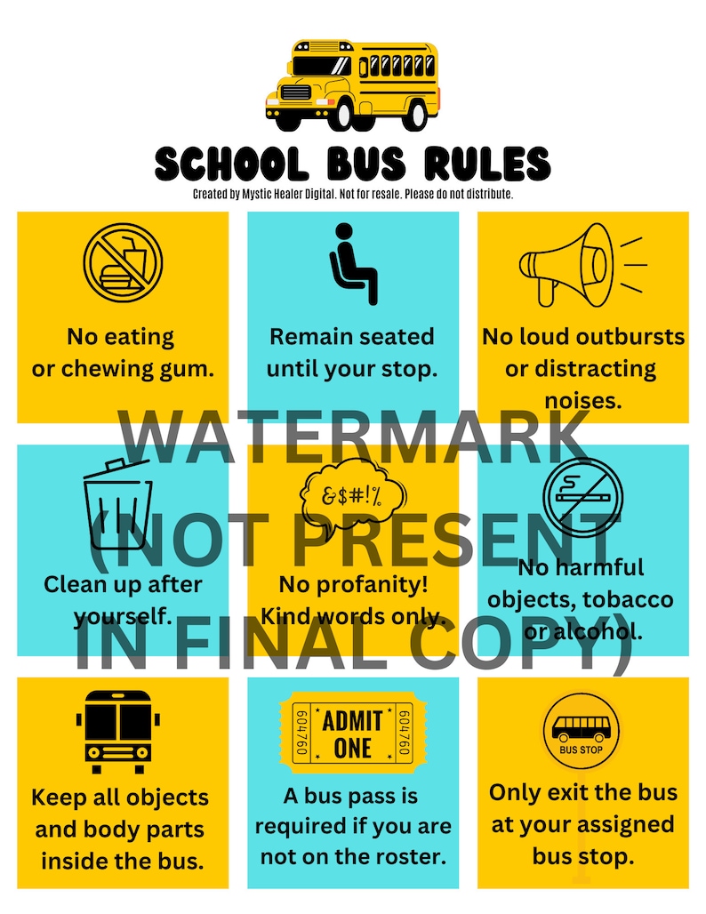 School Bus Rules, School Bus Drivers, School Bus Safety, Back to School ...