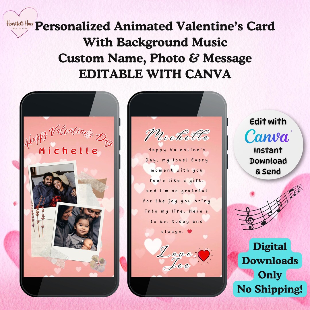 Animated Love Letter, Greeting Card Digital Valentine Day Card ...