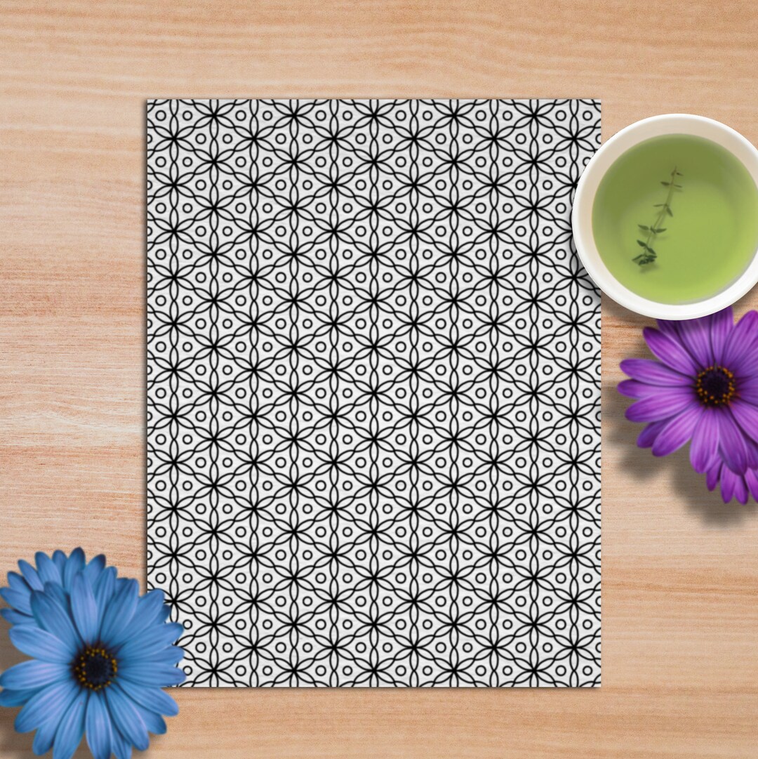 Relaxing Geometric Coloring Page - Etsy