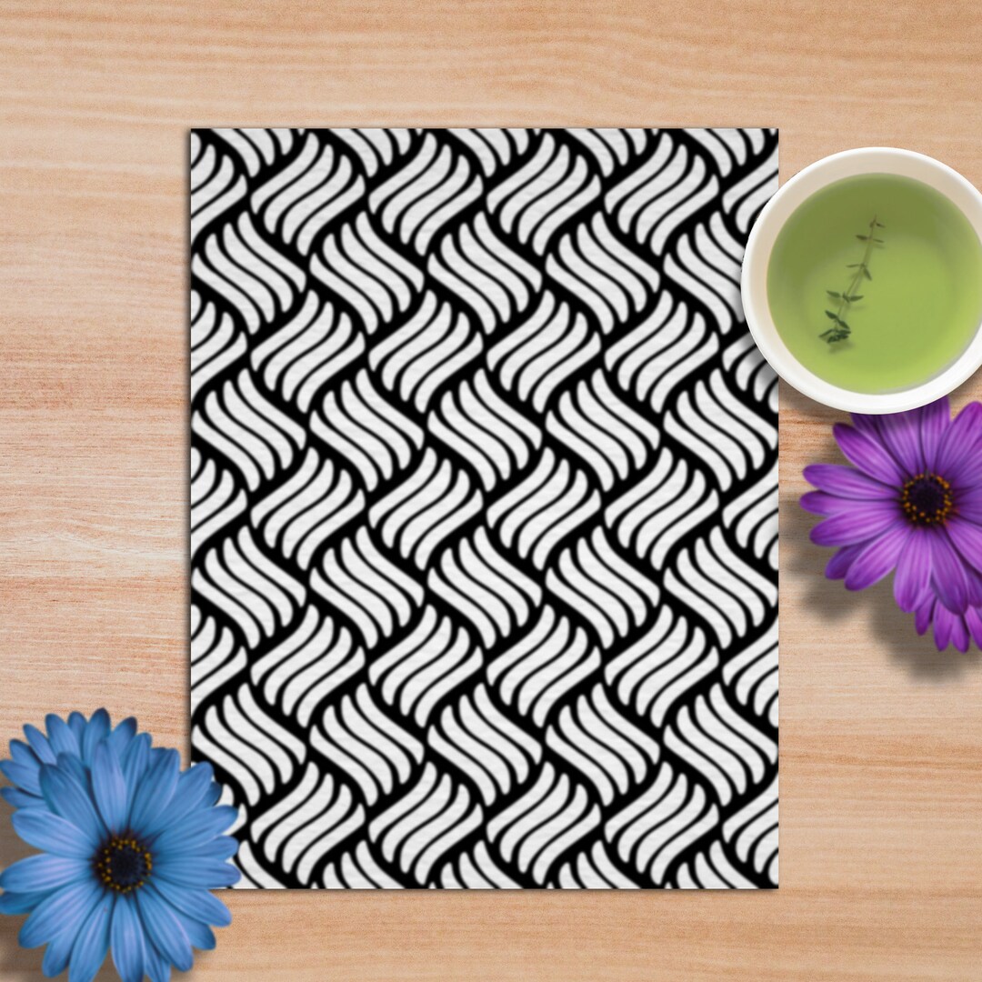 Relaxing Weave Coloring Page - Etsy