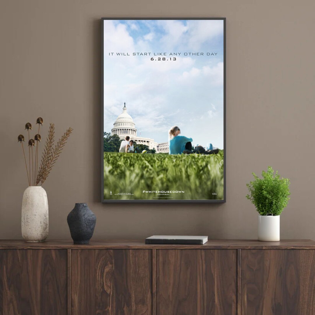 White House Down Movie Poster, High Quality Art Print, Canvas Material ...