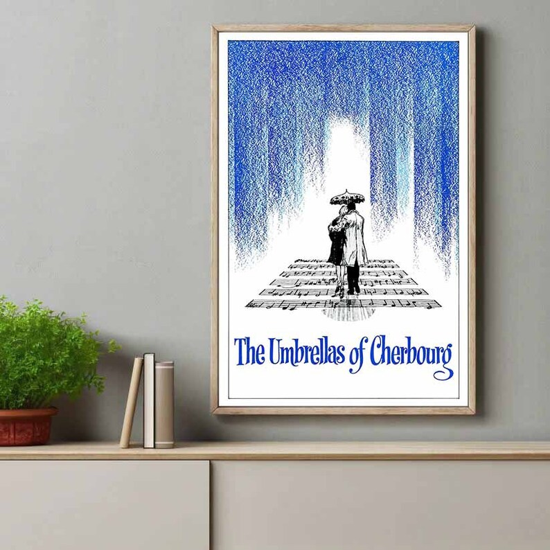 The Umbrellas of Cherbourg Movie Poster, Canvas Material Poster, Colour ...