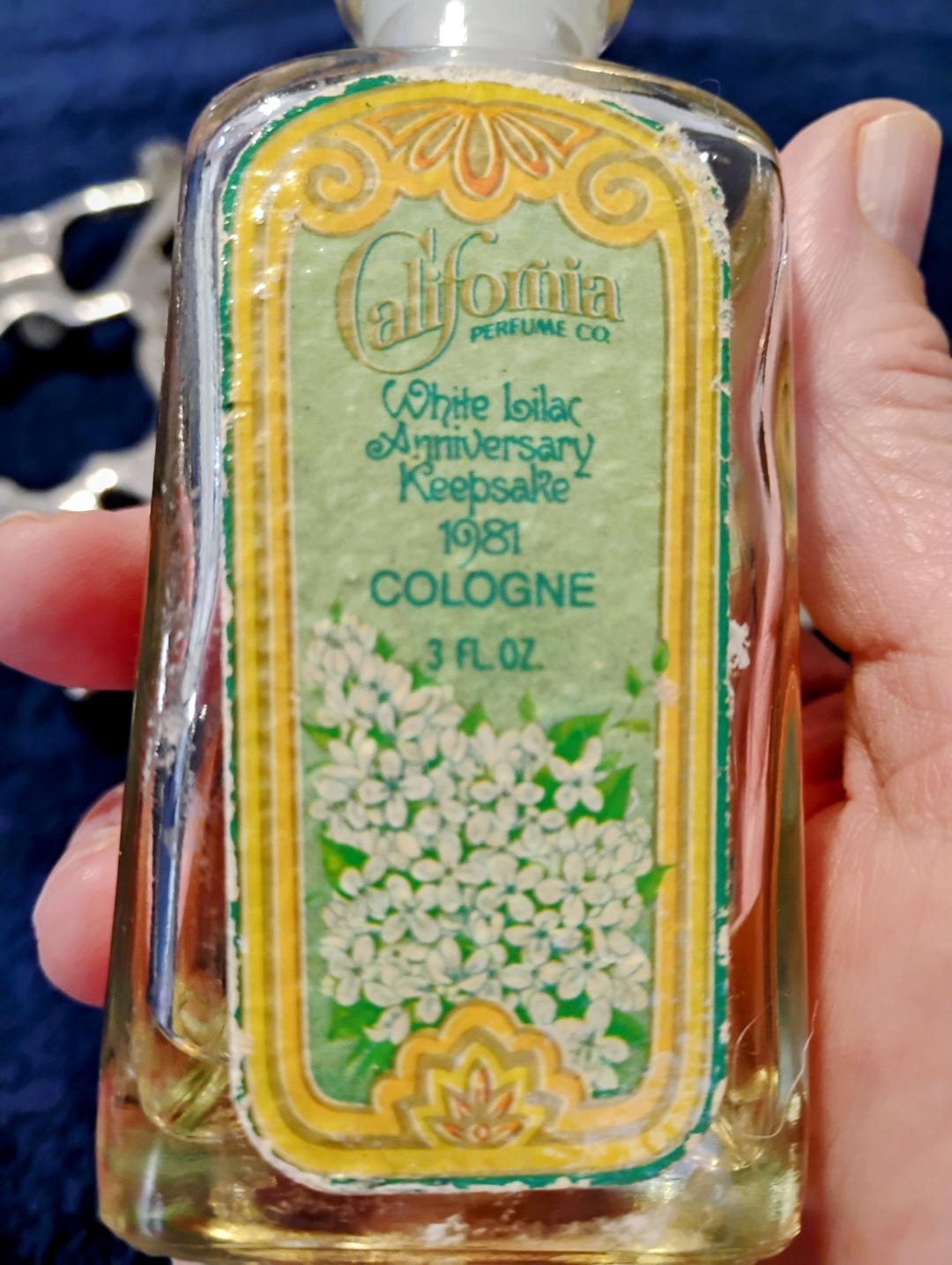 Vintage Avon White Lilac Anniversary Keepsake 1981 Cologne - Etsy