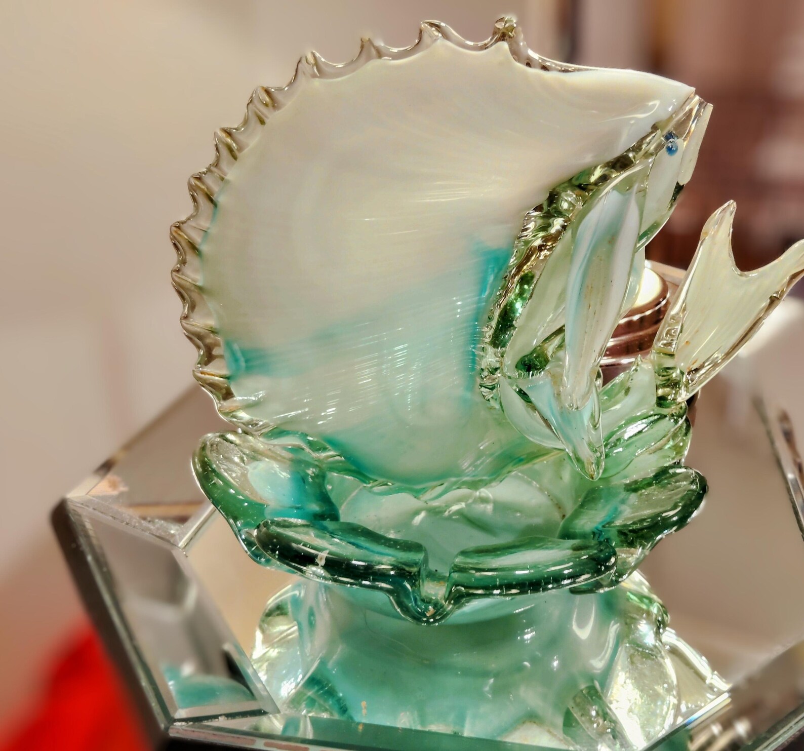 Vintage Art Glass Large Fish Ashtray - Etsy