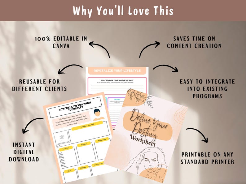 Define Your Destiny, Worksheet, Self-discovery, Goal Setting, Self Care ...