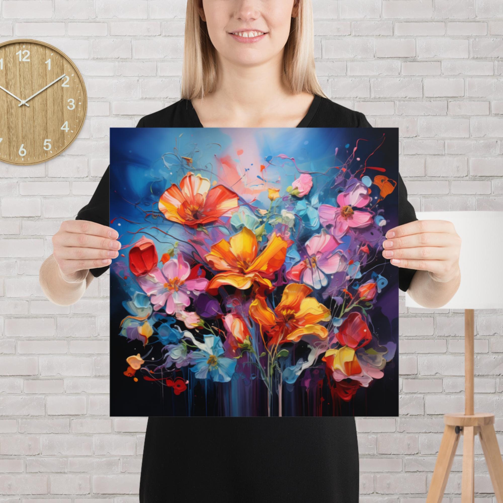 Abstract Flowers Poster - Etsy