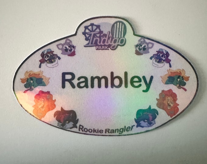 Name Tag Sticker Inspired by Indigo Park - Etsy