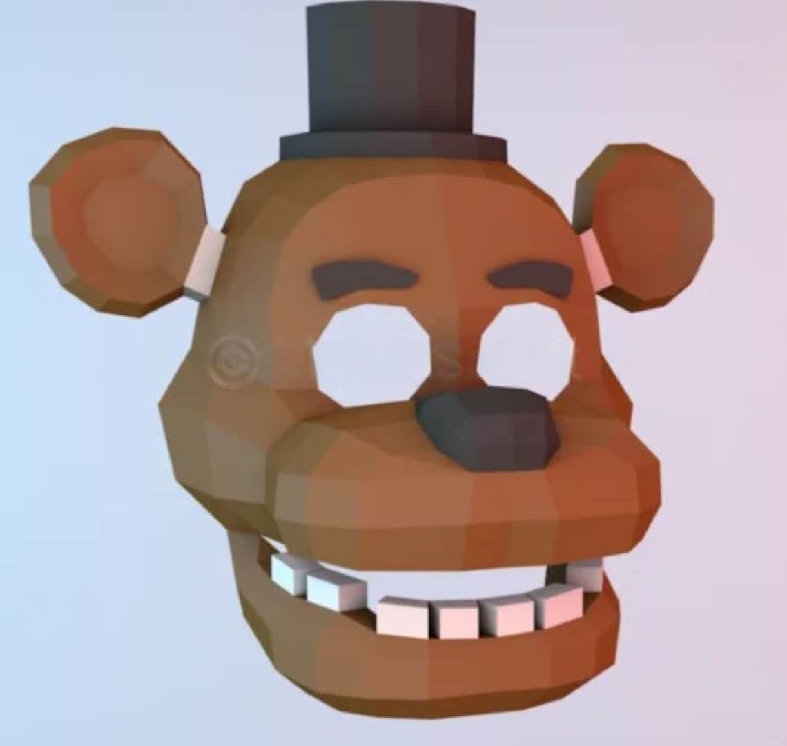 Freddy Fazbear Mask Paper Craft DIY Freddy Fazbear Mask Template Paper ...