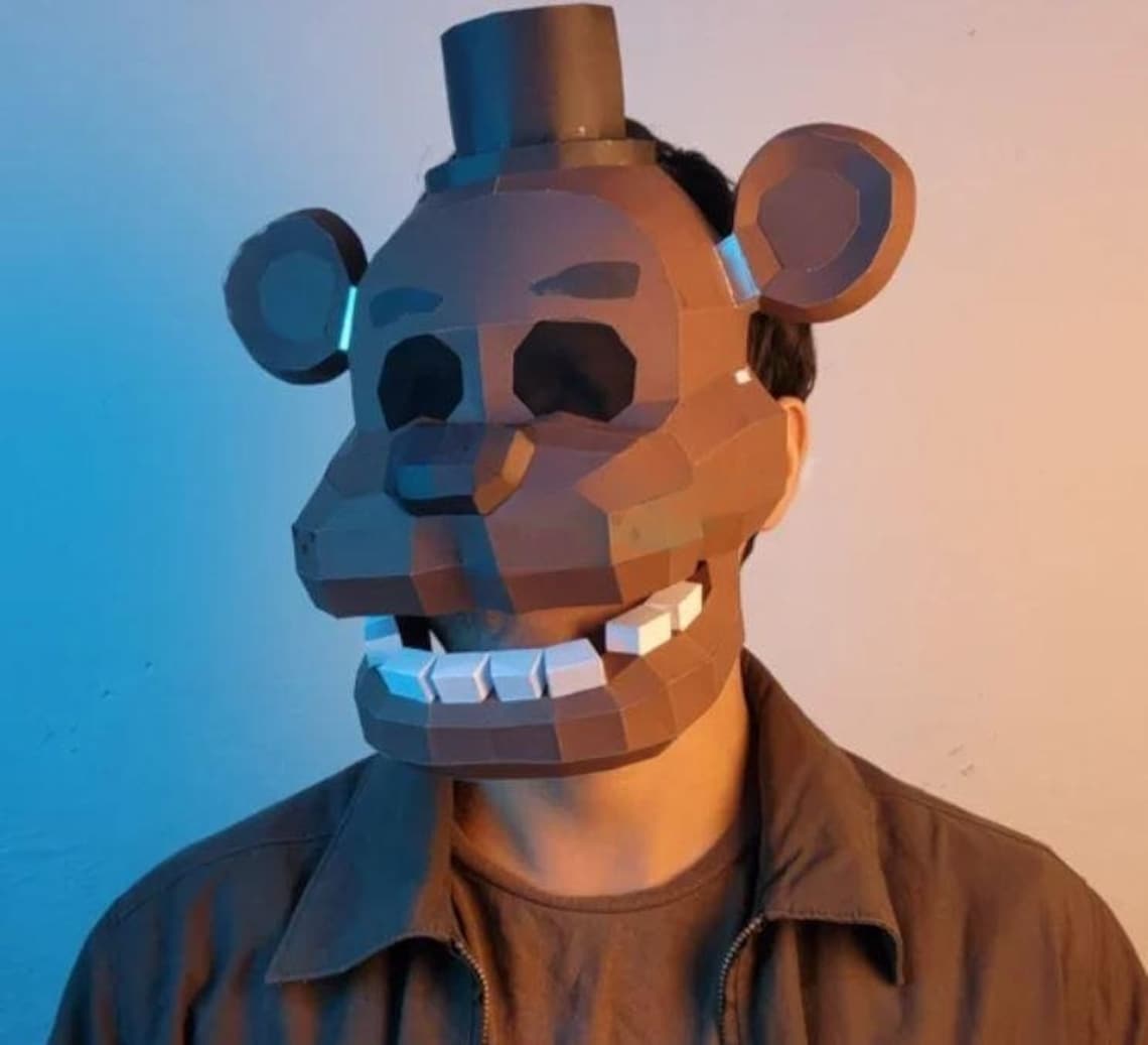 Freddy Fazbear Mask Paper Craft DIY Freddy Fazbear Mask Template Paper ...