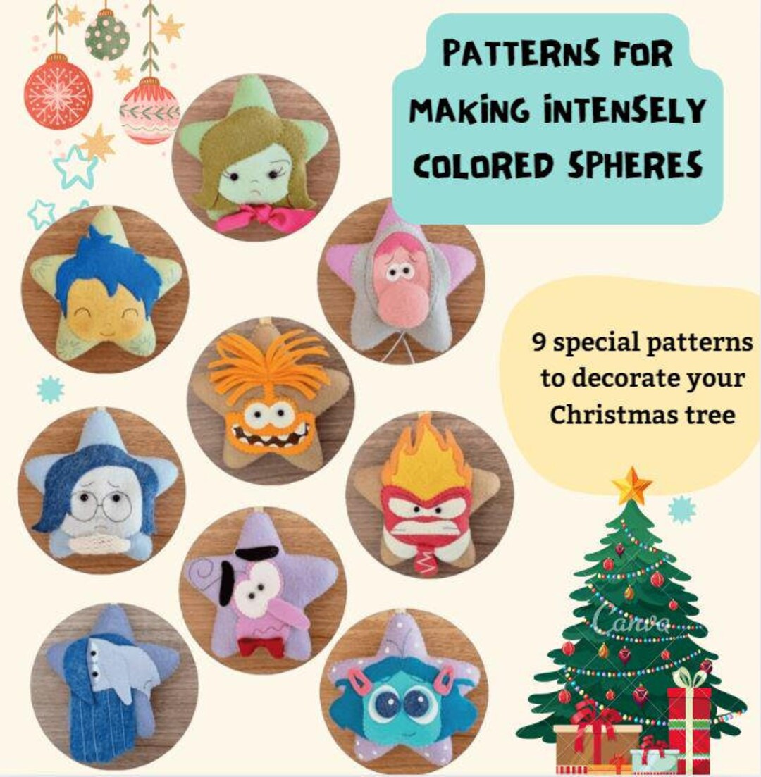 9 Patterns for Spheres Decorating From Inside Out Felt or Foamy / PDF ...