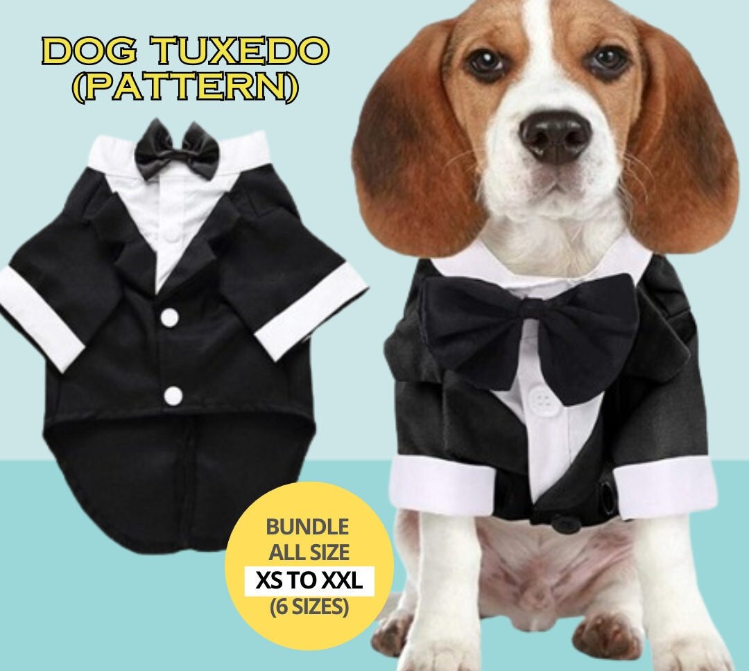 2024 Dog Tuxedo Pattern Size XS-XXL, Dog Clothes, Dog Clothing Pattern, Dog Tuxedo, Sewing ...
