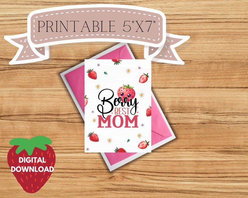 Mothers Day Card, Digital Download, Printable Best Mom Card, Mother ...