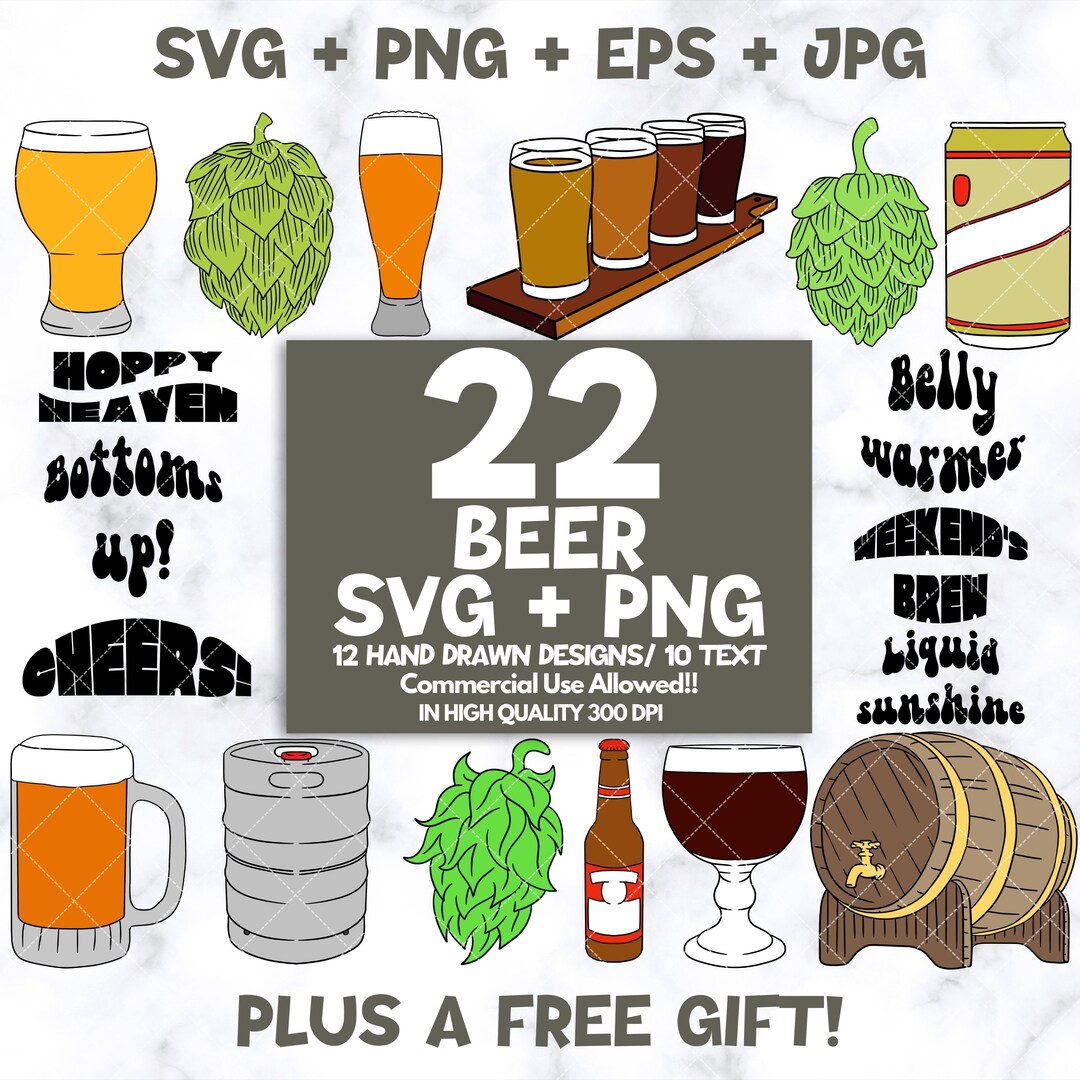 Beer Hop Svg, Beer Svg, Beer Keg Svg, Funny Beer Svg, Craft Beer Svg ...