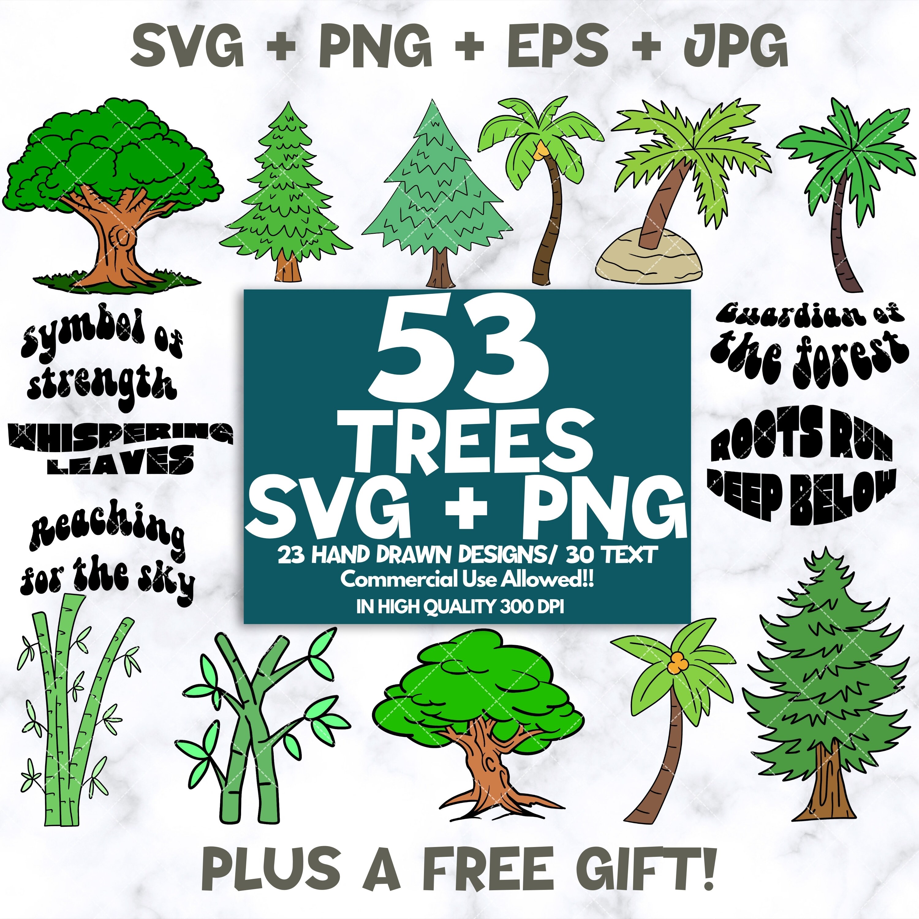 Palm Tree Svg, Birch Tree Svg, Simple Palm Tree on Mound Svg, Bamboo ...