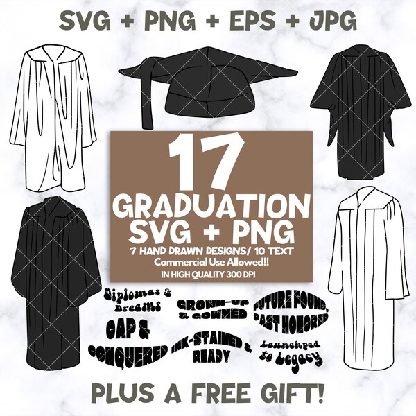 Graduation Gown Svg - Etsy