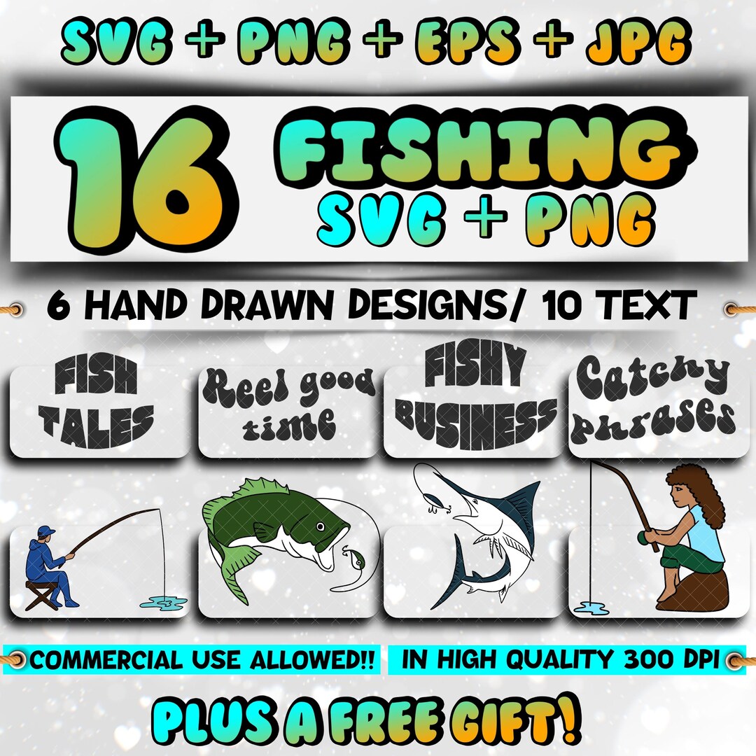 Fishing Svg, Bass Fishing Svg, Fishing Svg Bundle, Marlin Fishing Svg ...