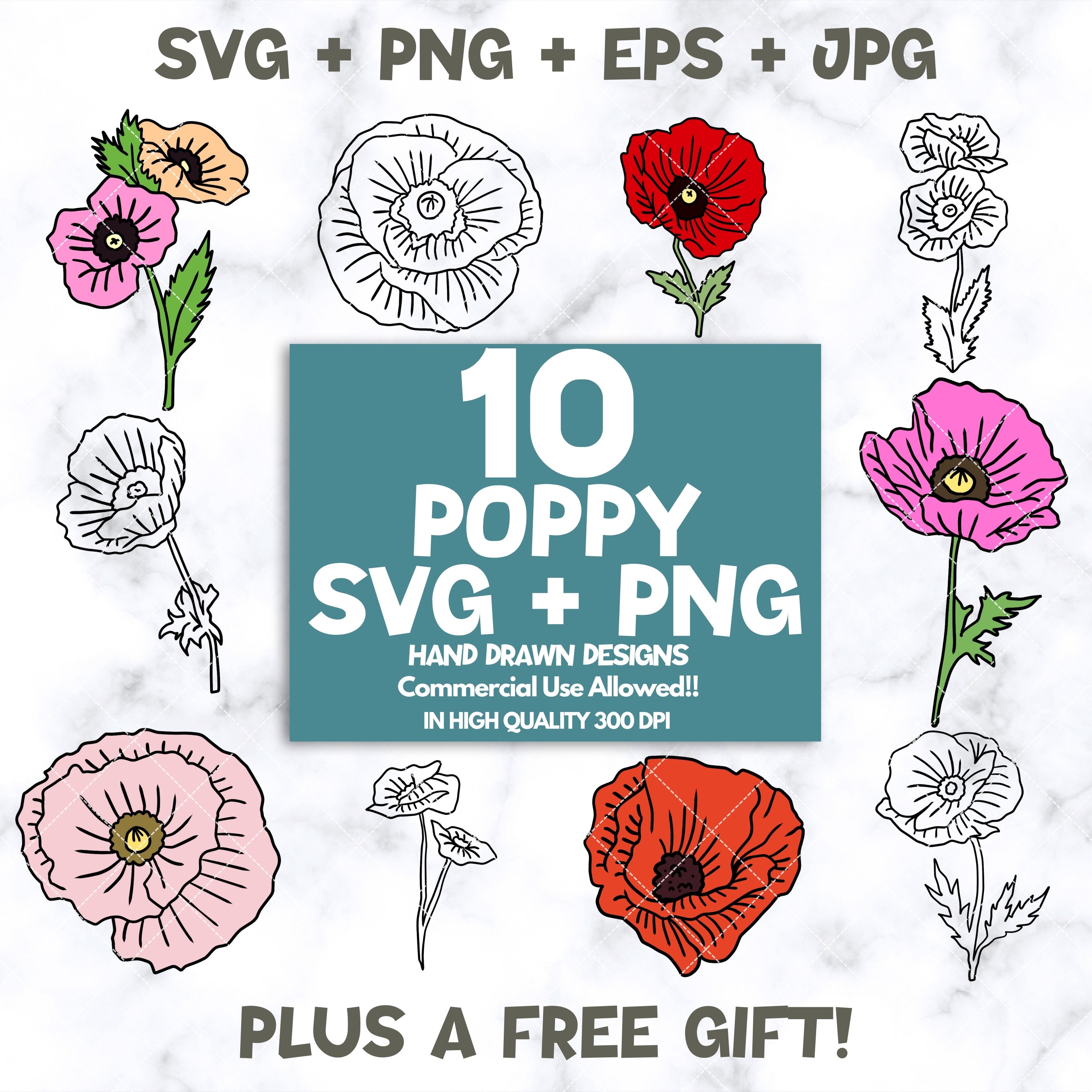 Poppy SVG, August Birth Month Flower Svg Png, Poppy Clipart Set, Poppy ...
