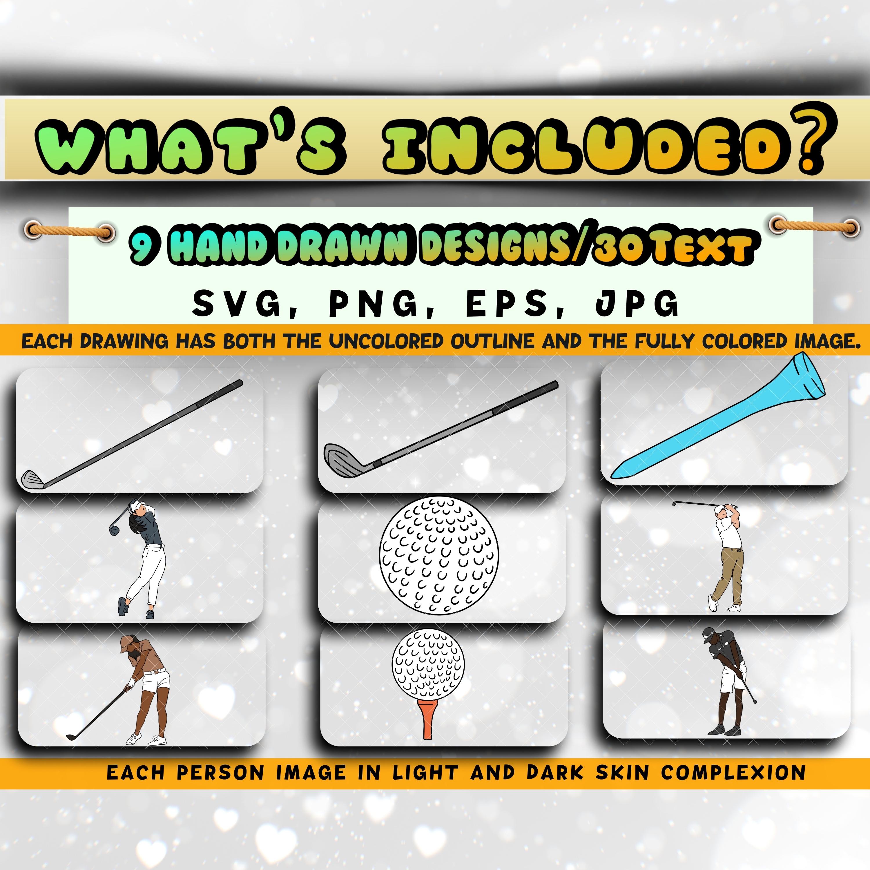 Golf Svg, Golf Ball Svg, Golf Club Svg, Golf Ball and Tee Svg, Golf ...