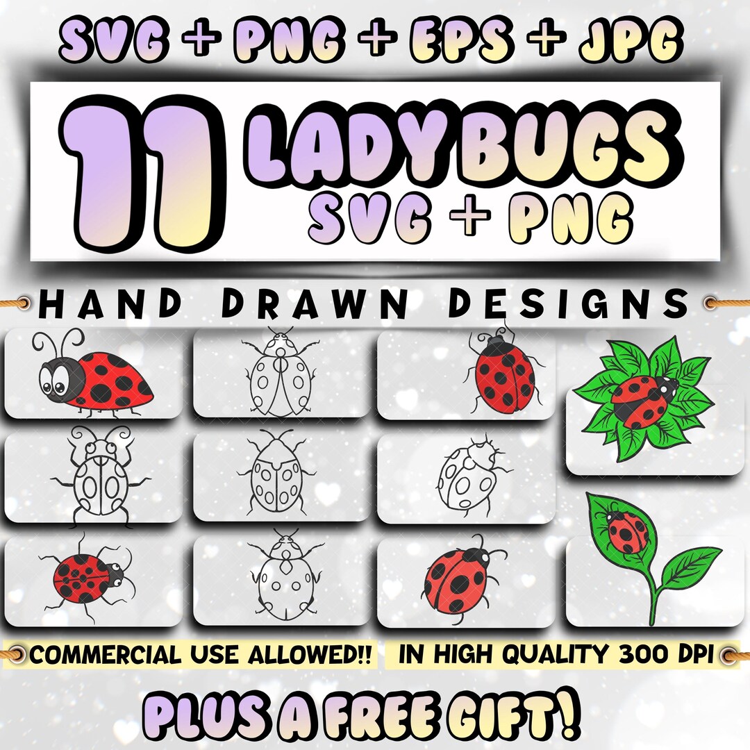 Ladybug SVG Bundle, Ladybug Clipart Set, Ladybug Cut File, Ladybug ...
