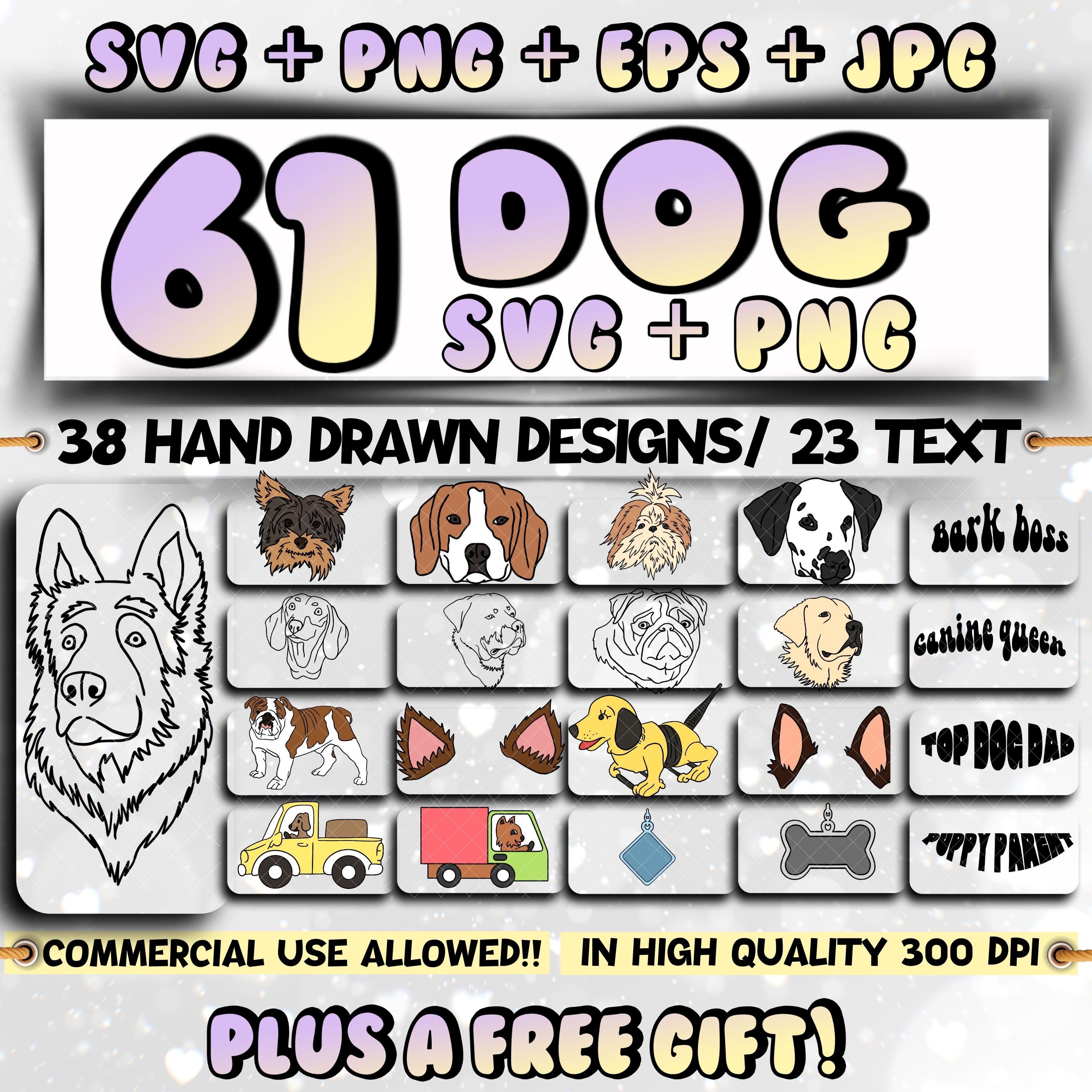 Dogs Svg, Bulldog Svg, Dog in Truck Svg, Dog Ears Svg, Dog Tag Svg ...