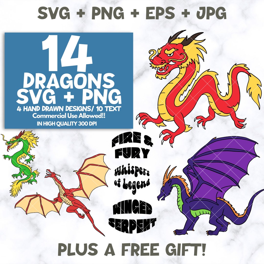 Dragon Svg, Chinese Dragon Svg, Dragon Svg Files, Dragon Cricut Designs ...