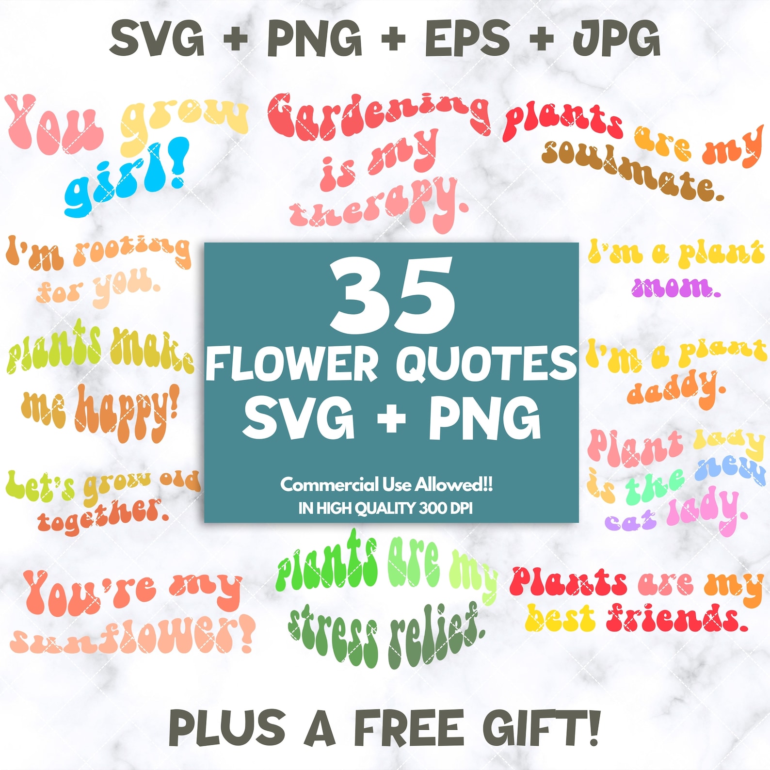 Flower Quotes SVG Bundle, Flower Quotes Cut File, Flower Quotes Cricut ...