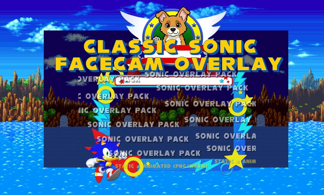 Classic Sonic Facecam Overlay | Twitch & Youtube Stream Design - Etsy
