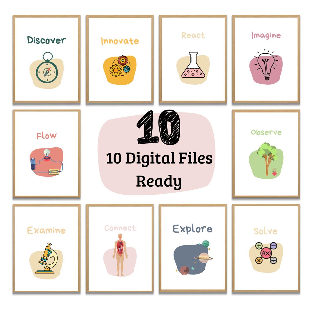 STEM Classroom Decoration Environmental Science Posters Cute Science ...