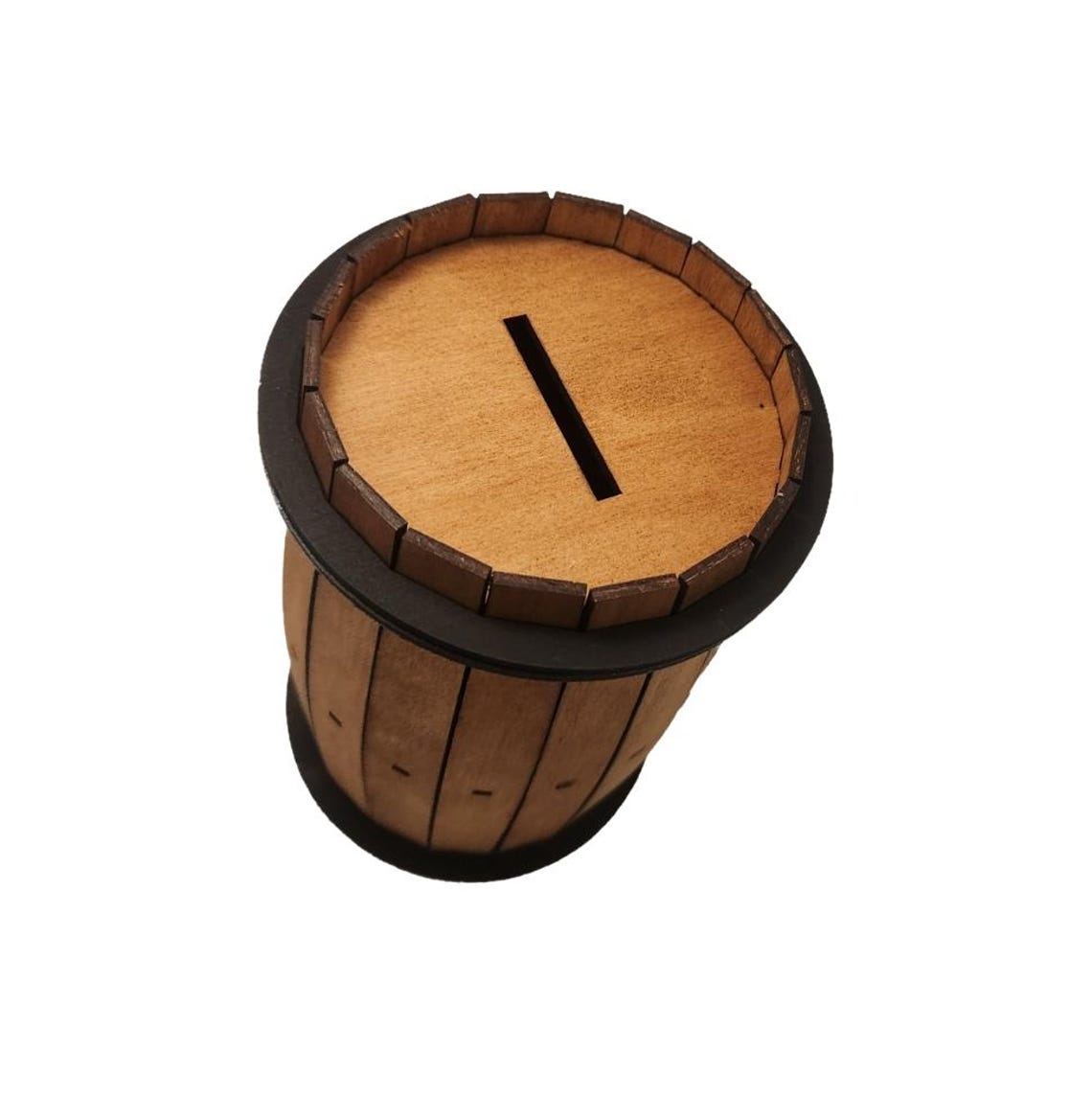 Rustic Wooden Money Barrel, Money Box Unique Handcrafted Savings for ...