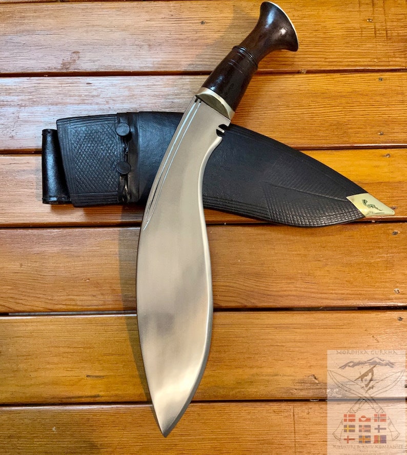 Large Gurkha Budhune Kukri Knife, Made in Nepal, Antique Pattern Design ...