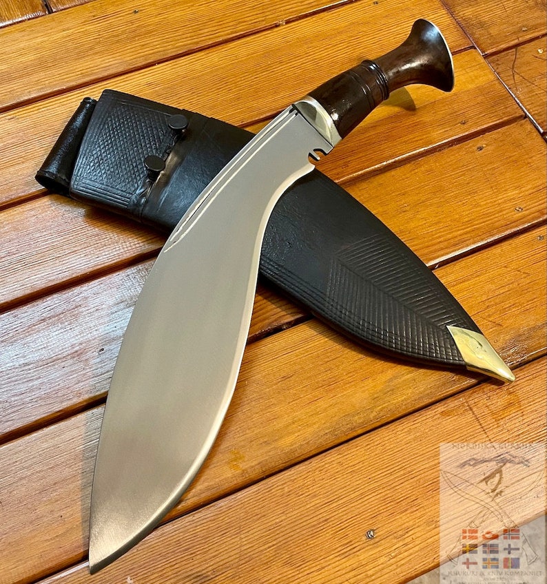 Large Gurkha Budhune Kukri Knife, Made in Nepal, Antique Pattern Design ...