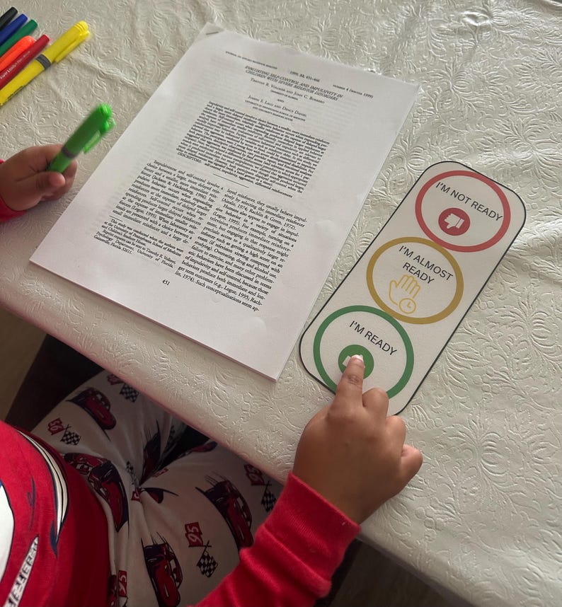 Ready Check Visual | Self-regulation Classroom and Home Support ...