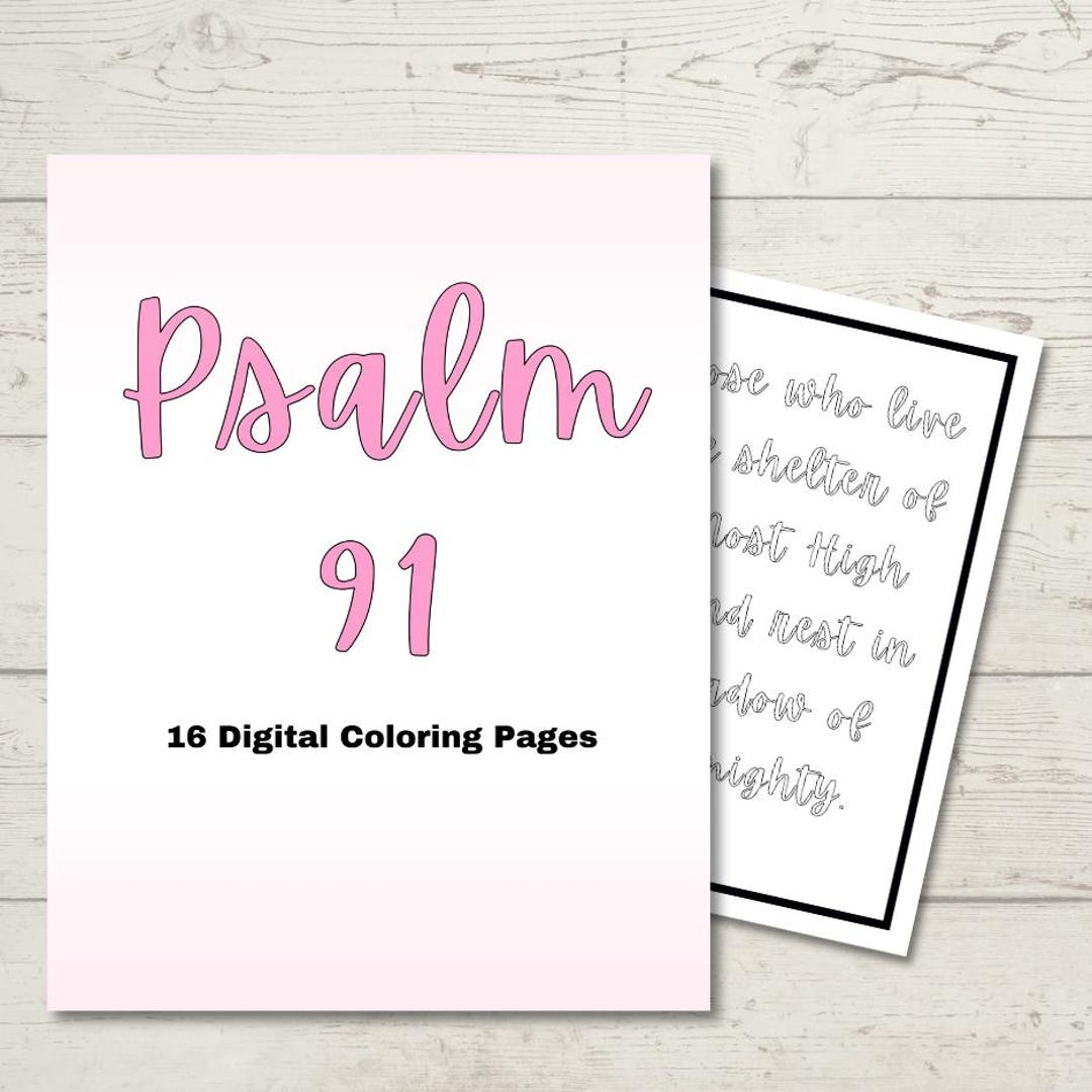 Psalm 91, Inspirational Coloring Book, Psalm 91 Coloring Book, Bible ...