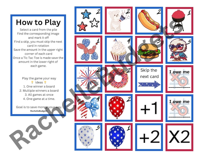 Fourth of July Tic-tac-toe - Etsy